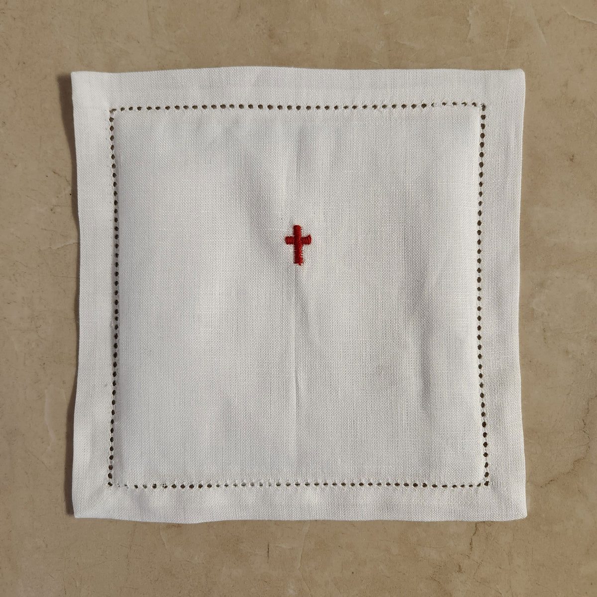 Chalice Pall | 6" x 6" | 100% Pure Linen, hemstitched | pack of 3
