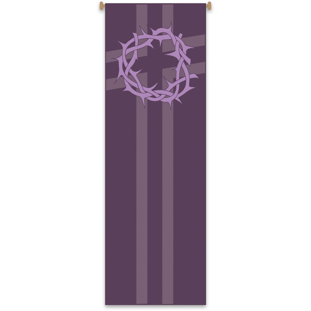 Lenten Banner with Crown of Thorns | 3 x 10