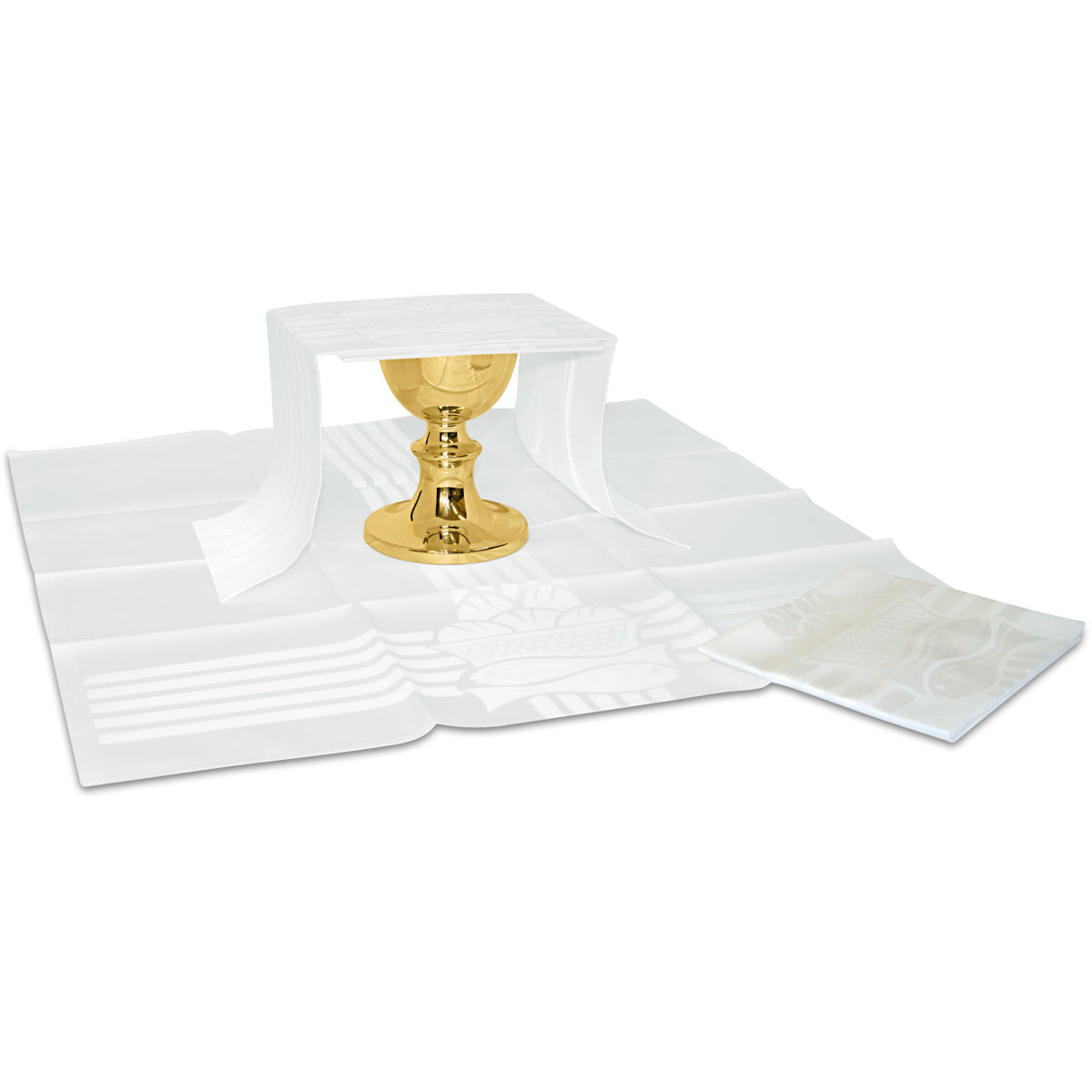 Altar & Communion Linens with Woven Bread and Fish Motif