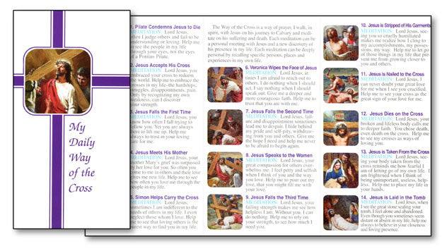 My Daily Way of the Cross Tri-Fold | 100 per box