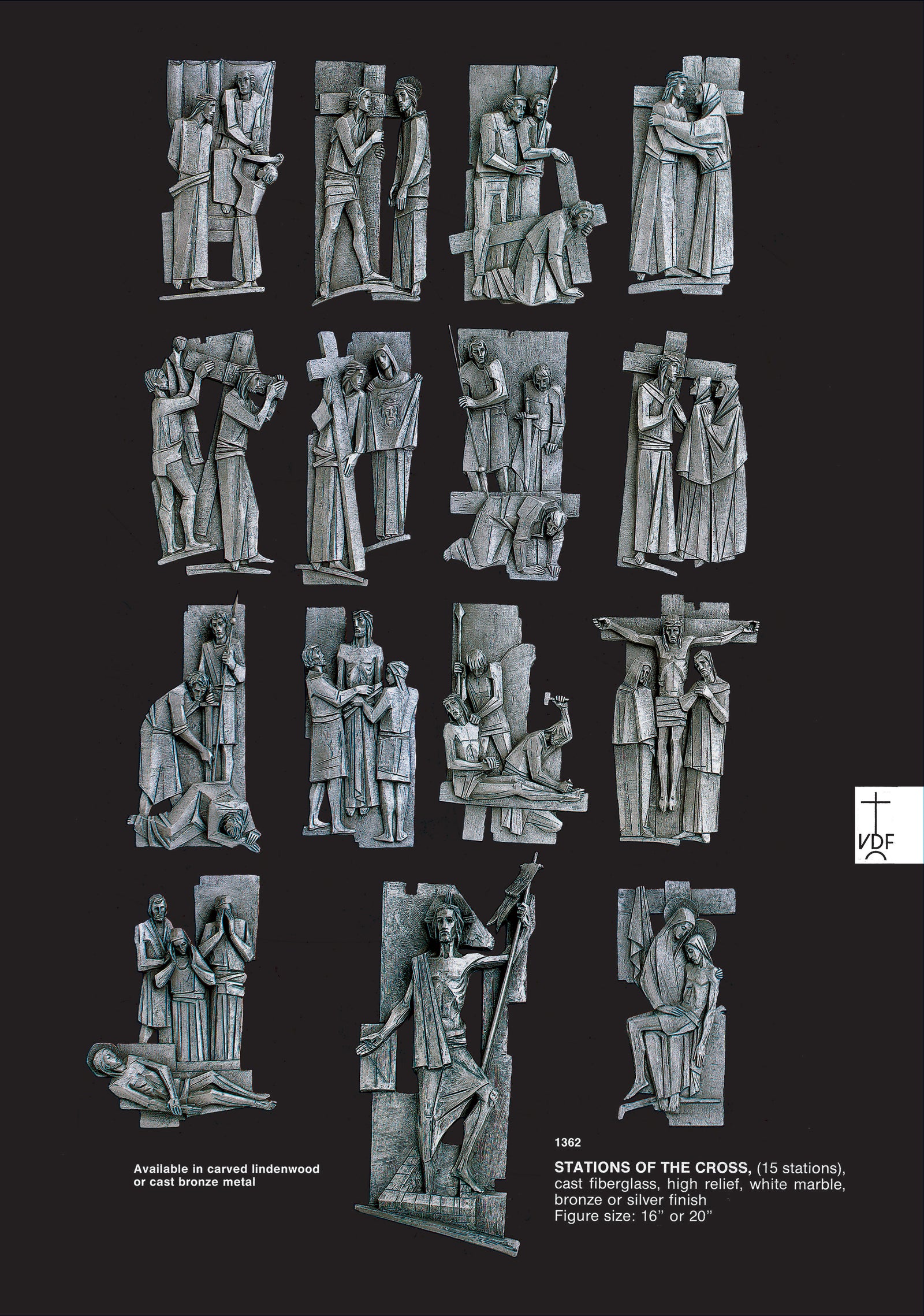 Fiberglass Stations of the Cross Sets