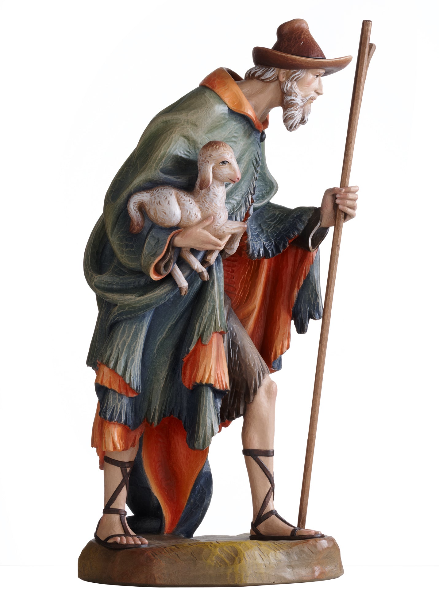 Shepherd with Lamb | Demetz Nativity Set