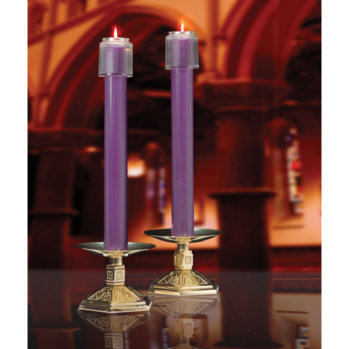Altar Candles Purple 1 1-2" x 12 - Box of 4