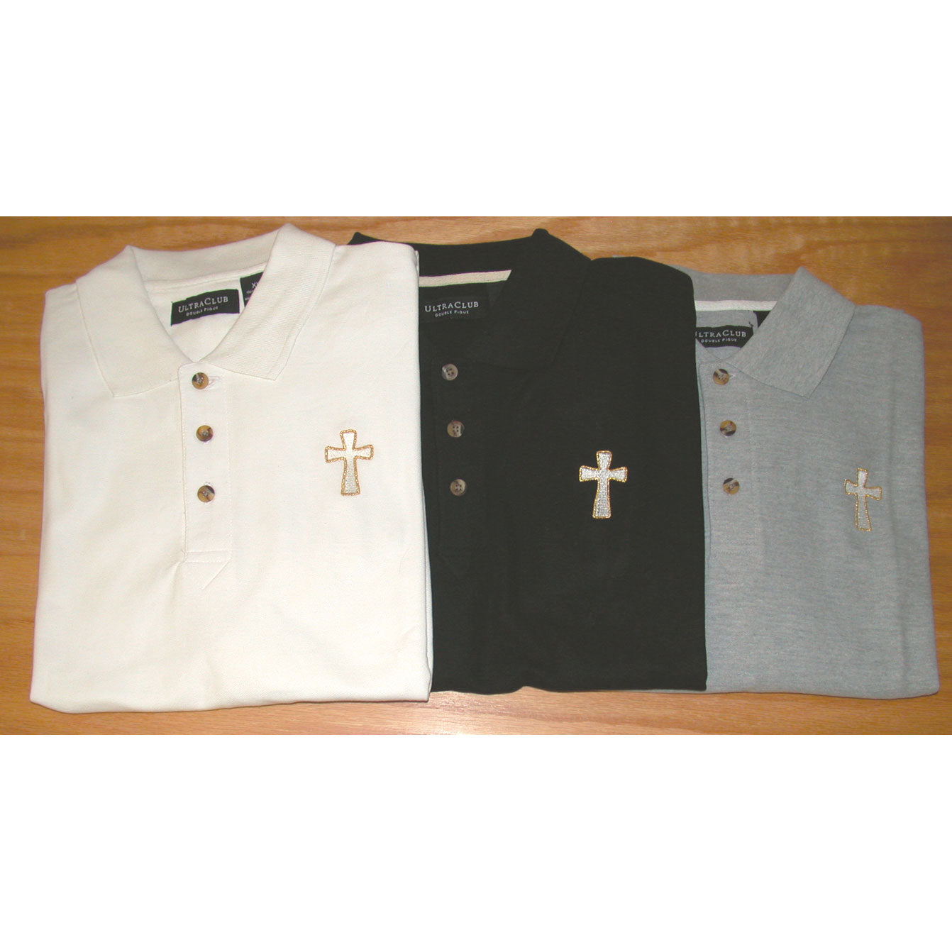 100% Cotton Short Sleeve Clergy Polo Shirt