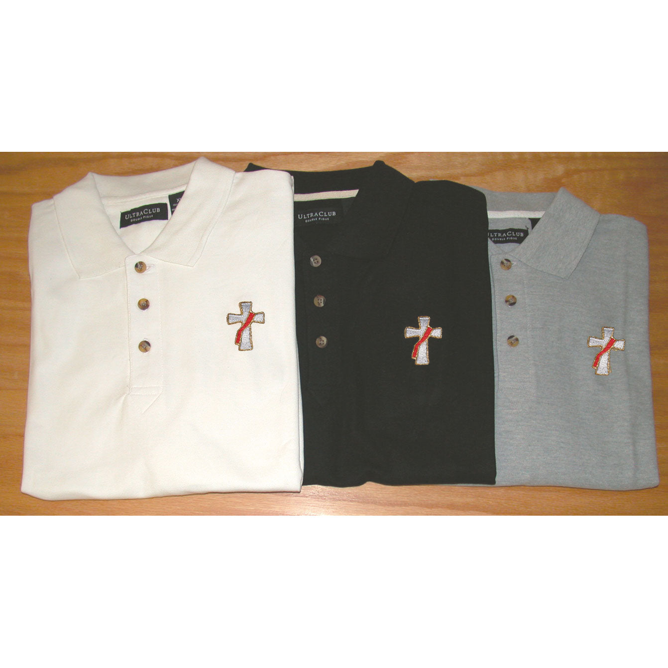 Polo Shirt Embroidered with Deacon Cross