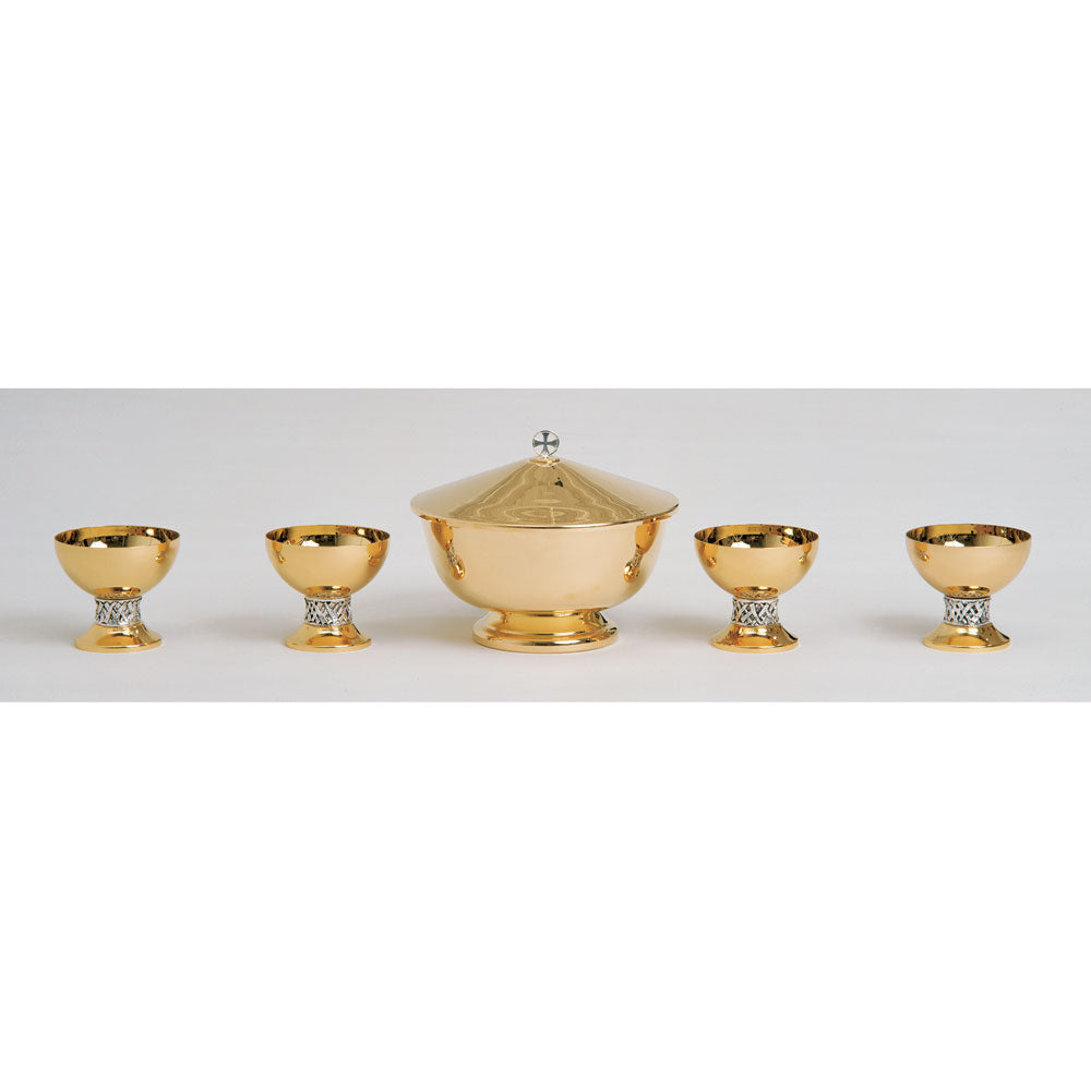 Communion Set, 5 Pieces, Gold Plated