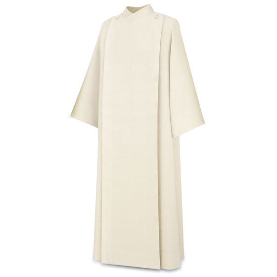 Front Wrap Clergy Alb | Medium Weight | Off White Terlenka