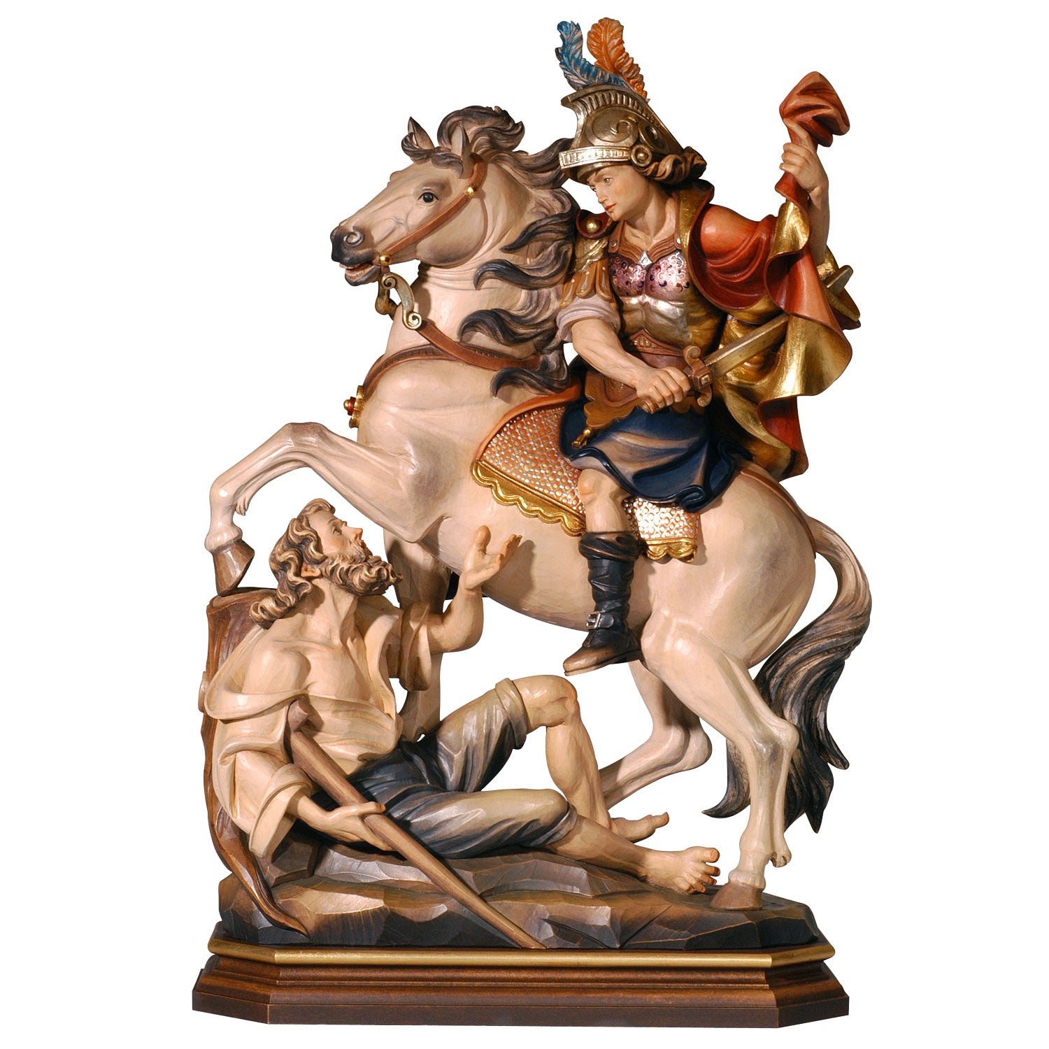 St. Martin on Horse | Wood Carved Statue