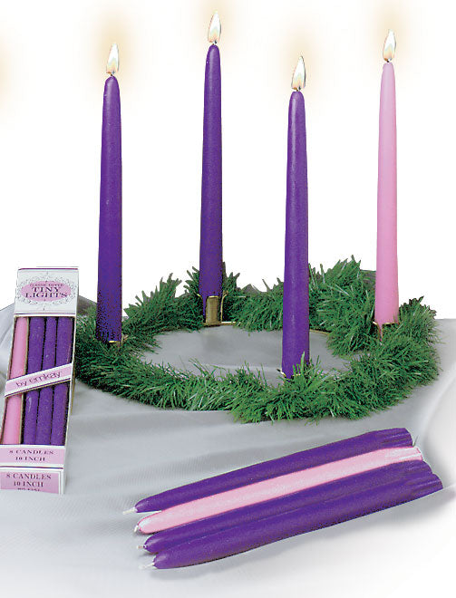 Gold Metal Advent Wreath With Candles