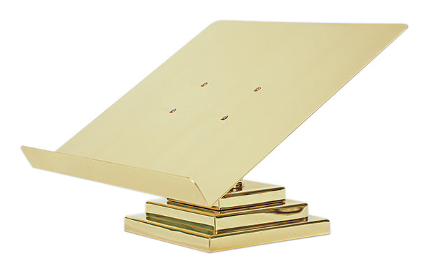 Book Stand | Three Step Base | Brass