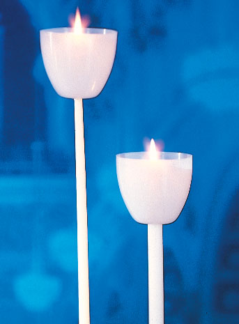 Vigil Candle Plastic Wind Protector - White, box of 100