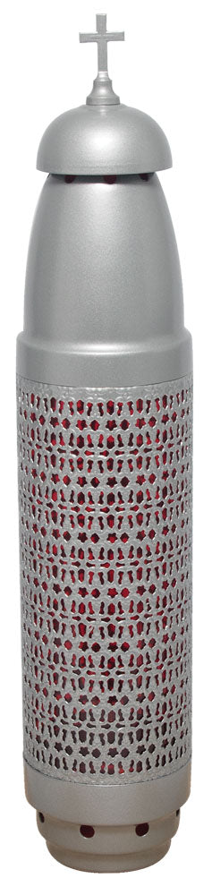 Cemetery Light | Eternal Light | Red with Silver Filigree