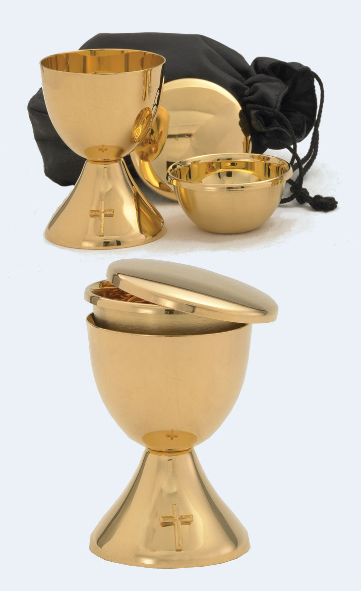 Communion Travel Set with Chalice and Ciborium | AB-17G