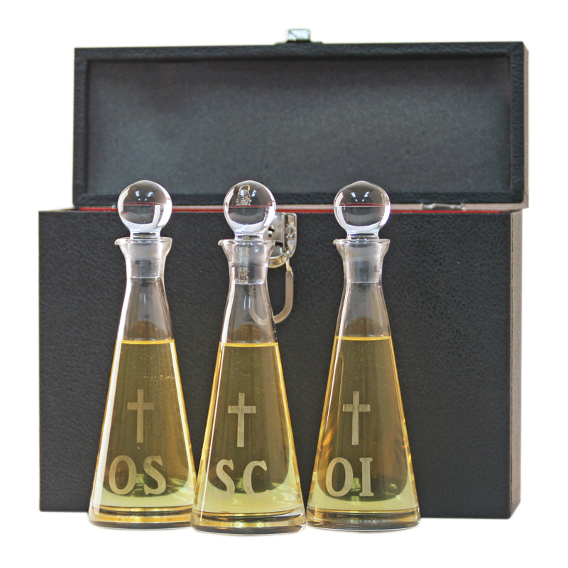 Chrismal Set | Ambry Set | Holy Oil Containers | 6 oz