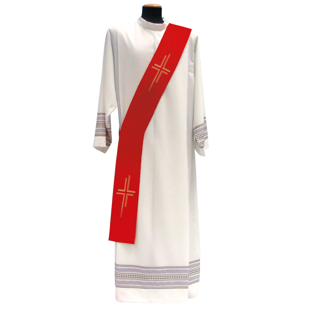 Deacon Stole | Gold Cross | 5 Colors | style 651