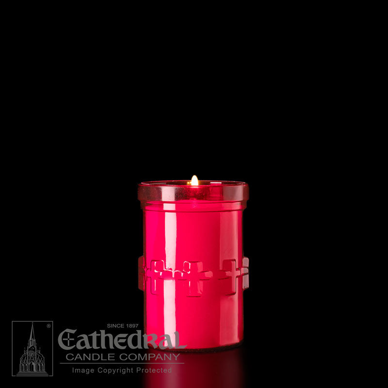 3 Day Red Plastic Devotional Candle | case of 48
