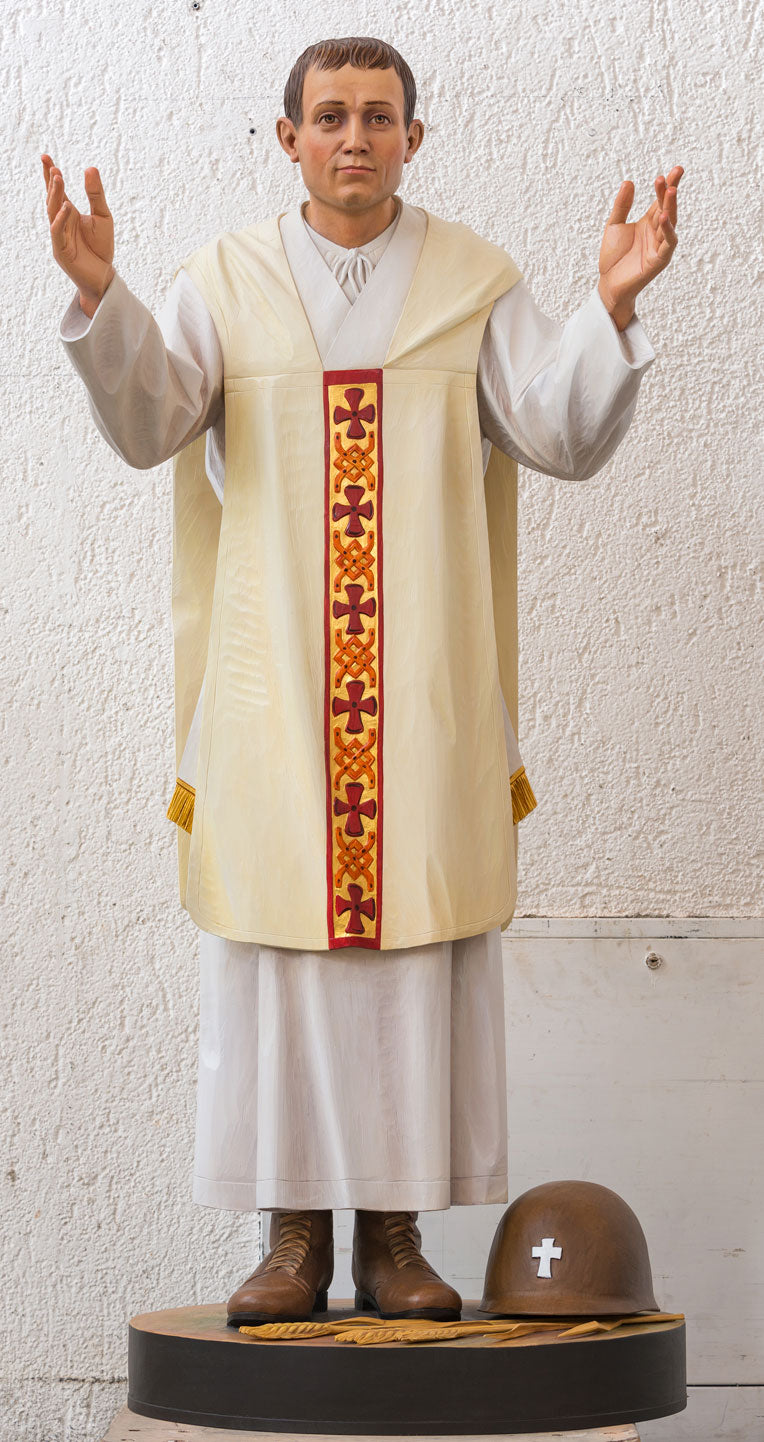 Fr Emil Kapaun Statue | Wood Carved
