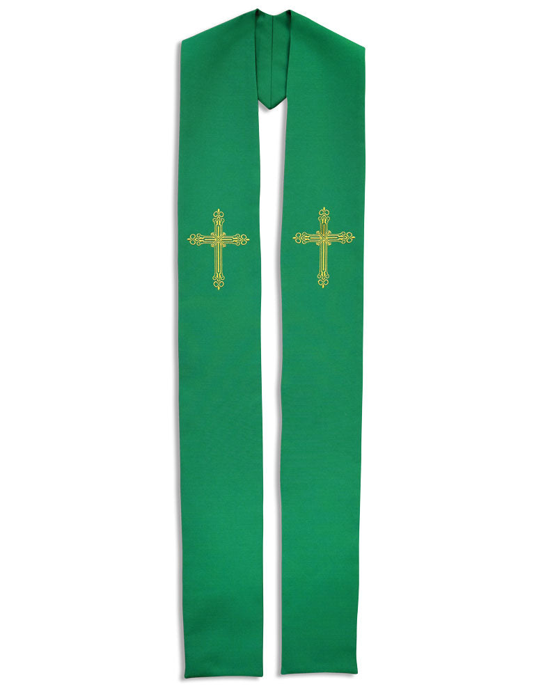 Gold Cross Stole | Deacon or Overlay Stole | 12 colors