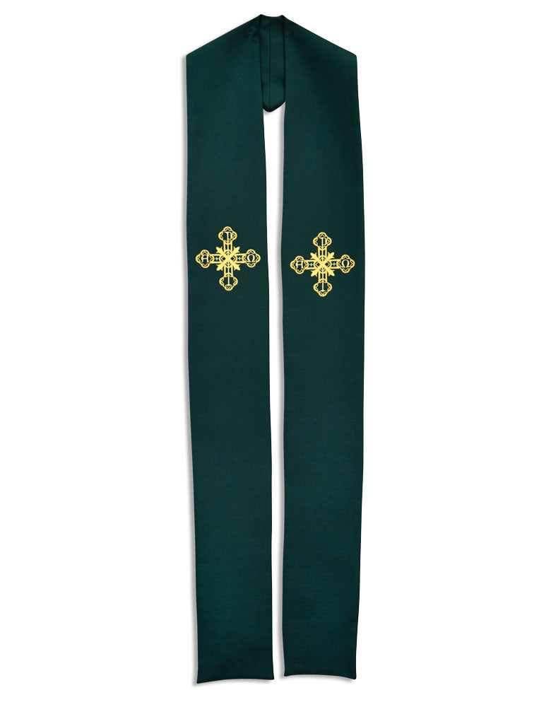 Gold Cross Stole | Deacon or Overlay Stole | 12 colors