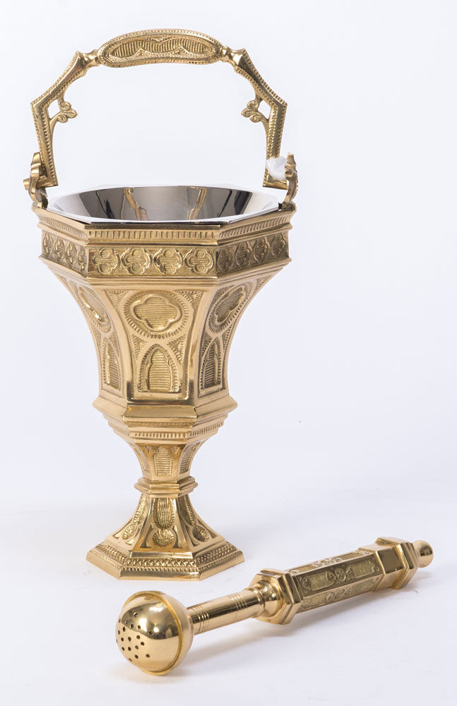 Holy Water Bucket and Sprinkler