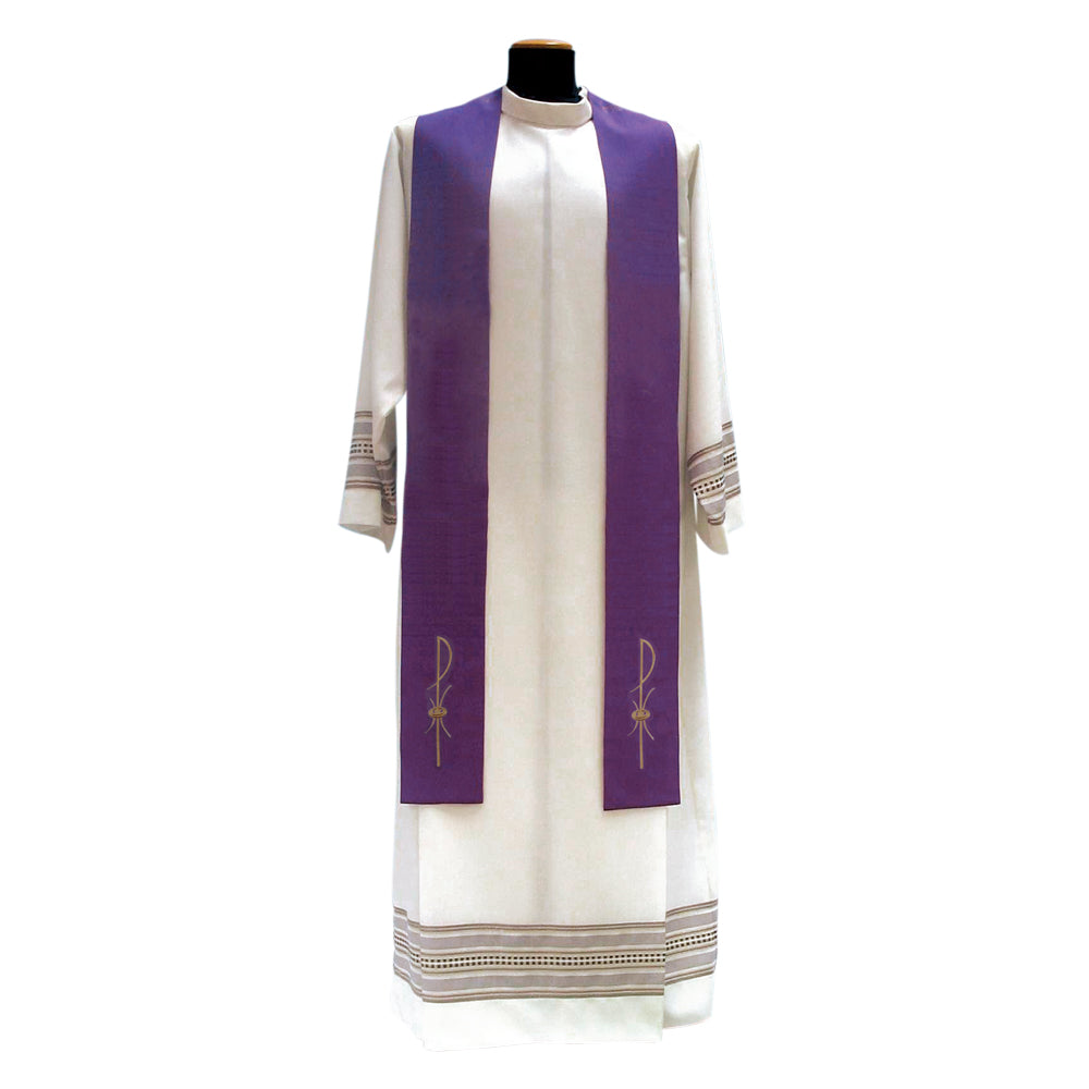 Overlay Stole | Gold Chi Rho | 5 Colors | style 1205