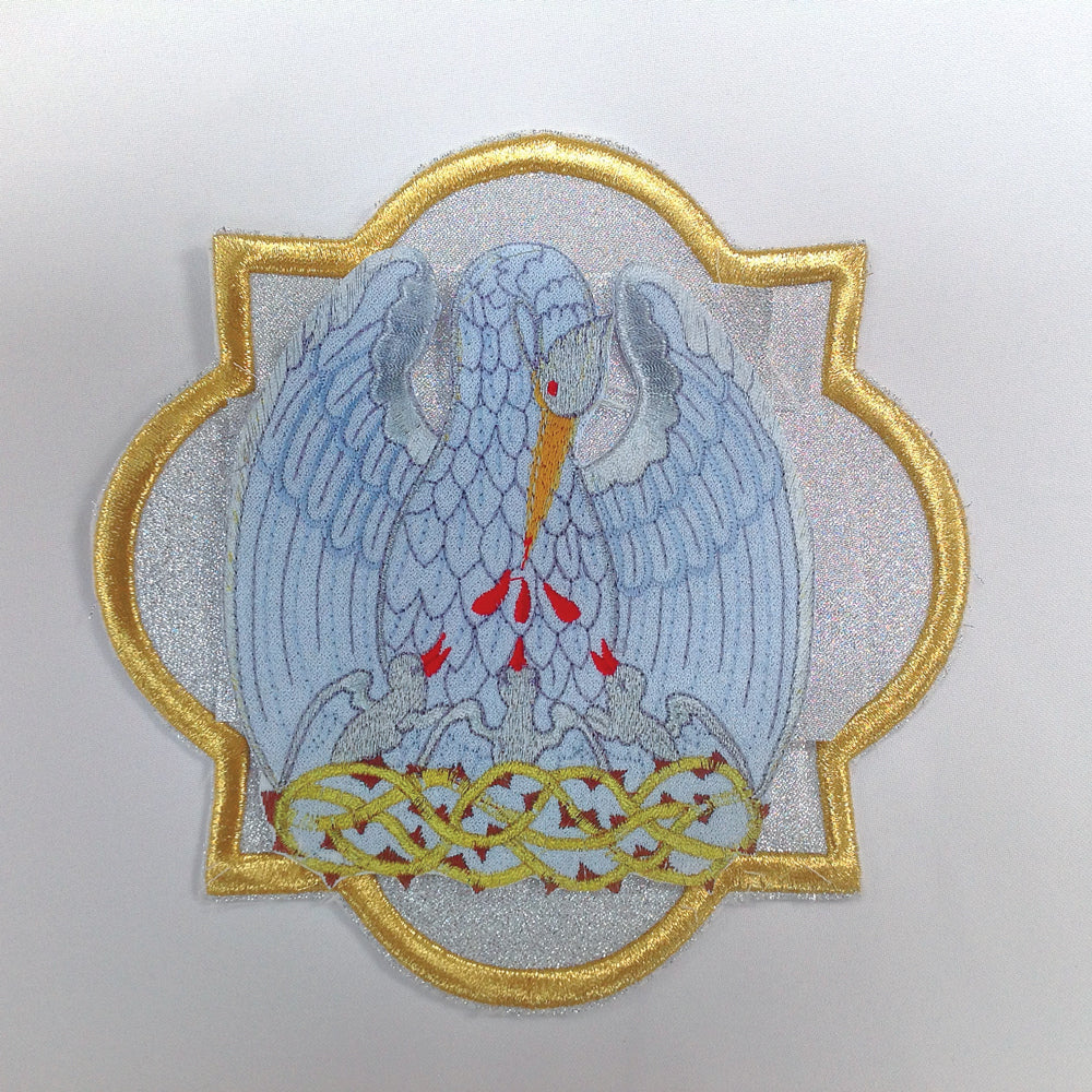 Embroidered Emblem for Solivari Vestments | Self Sacrificing Pelican