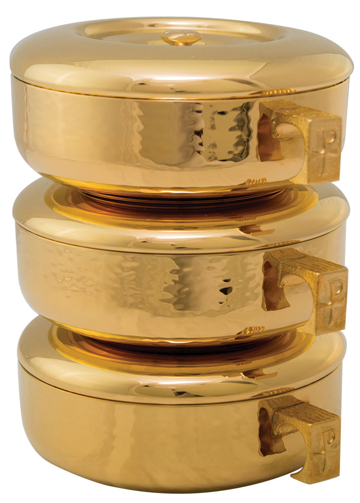 Gold Stacking Ciborium | Hammered Texture | 446G
