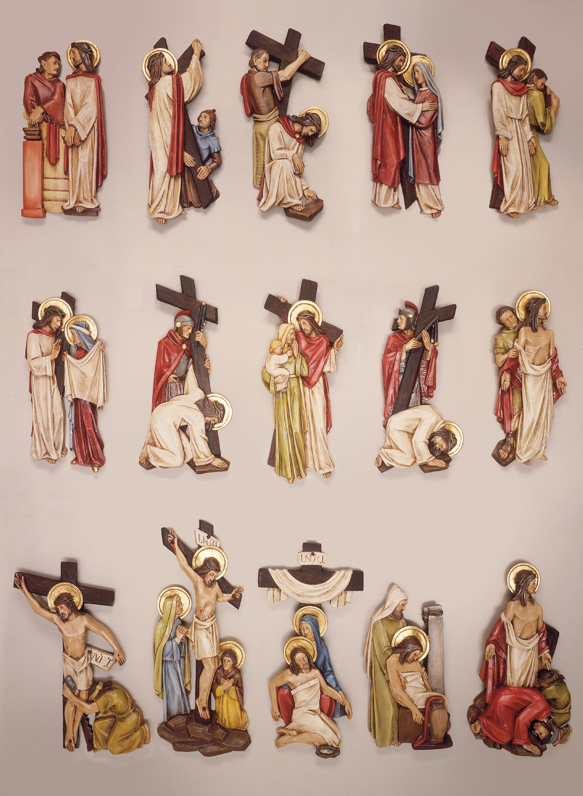 Fiberglass Stations of the Cross Sets