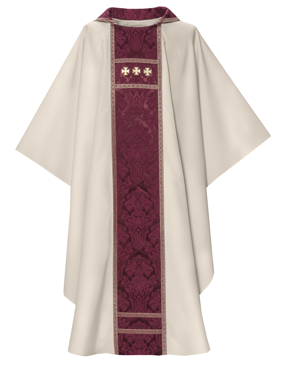 White Chasuble | Maltese Crosses